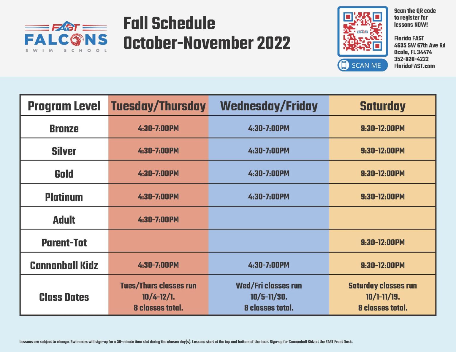 FAST Falcons Swim School – Florida Aquatic Swimming Training