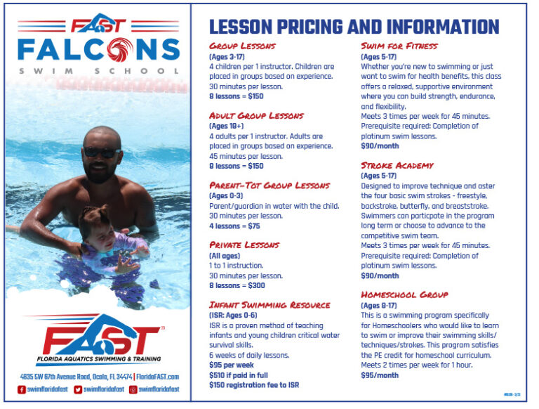 FAST Falcons Swim School – Florida Aquatics Swimming Training